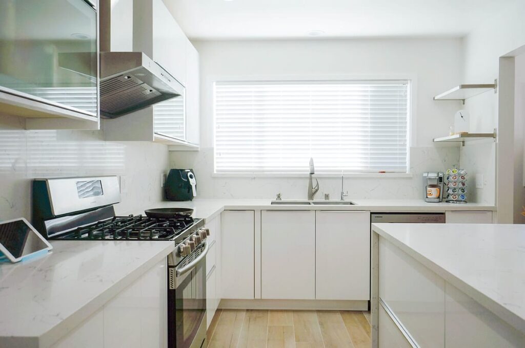 How to Design the Dream Kitchen: White Gloss Euro Cabinets