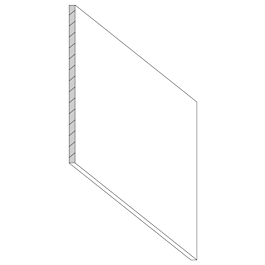 Carolina Hickory Shaker Skin Panel for 36" wall cabinets
