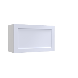 Lunar White Shaker 36x18 Horizontal Lift Up Wall Cabinet - RTA